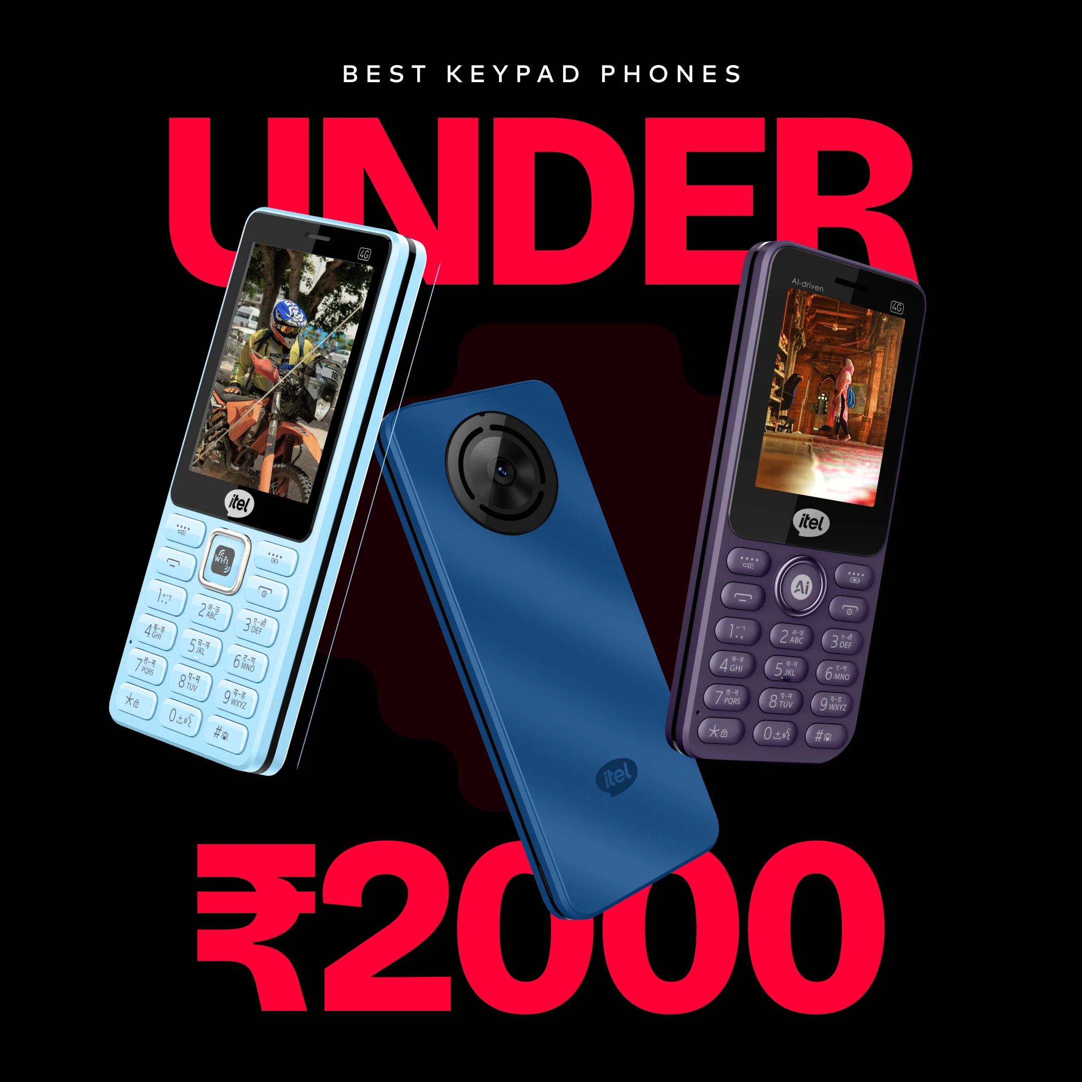 1. itel Super Guru 4G – Best 4G Keypad Phone Under ₹2000
